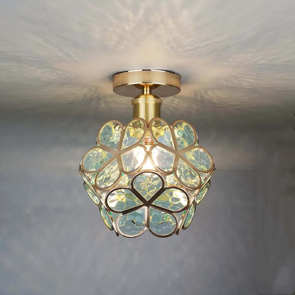 Design Flowers Style Glass Hallway Ceiling Lighting – Misterlamp Melbourne
