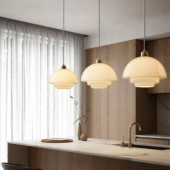 White Glass Pendant Light – Misterlamp Melbourne